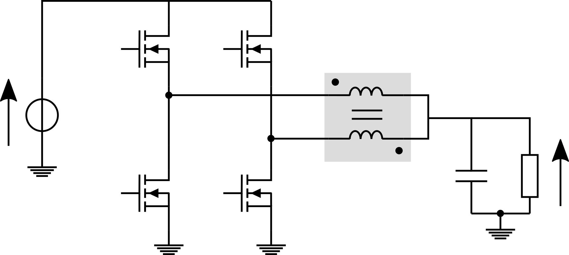 Interleaved buck chopper with coupled inductors - SIMBA Documentation